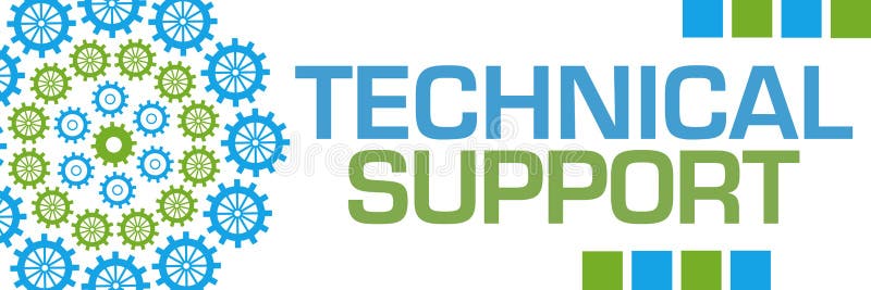 Technical Support Blue Green Business Symbols Texture Horizontal Stock ...