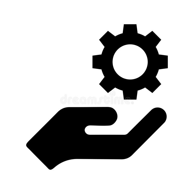Service, Hand, Support, Work Tools Icon. Blue Color Vector Design Stock ...