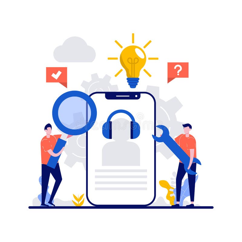 Technical Support, Helpdesk Concept with it Engineer Operator Character ...