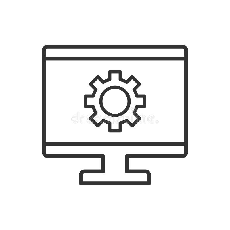 Technical Support Icon stock vector. Illustration of setting - 374097156