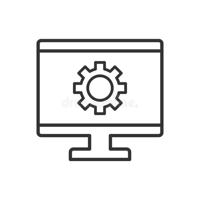 Technical Support Icon stock vector. Illustration of setting - 374097156