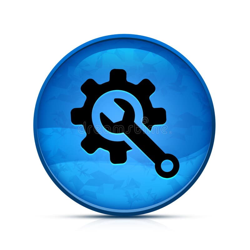 Technical Support Icon on Classy Splash Blue Round Button Illustration ...