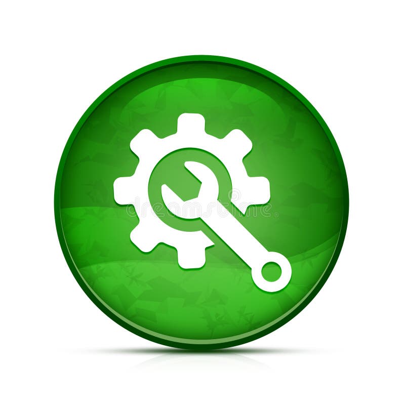 Technical Support Icon on Classy Splash Green Round Button Illustration ...