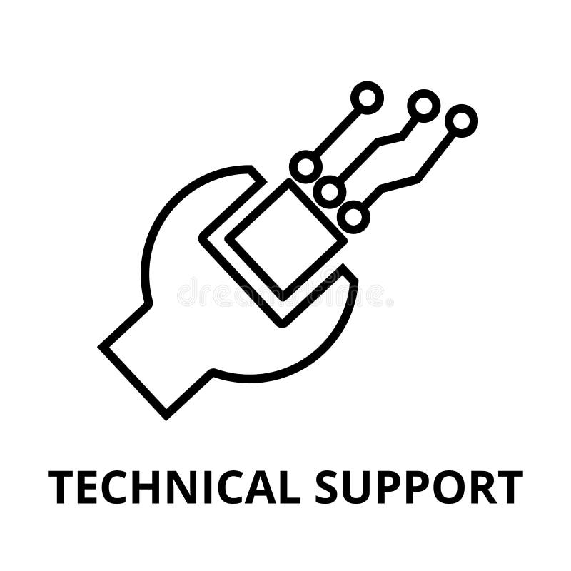 Technical Support Icon, for Graphic and Web Design Stock Vector ...