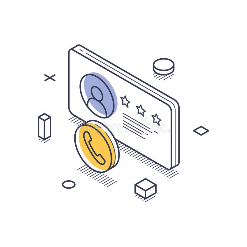 Technical Support Icon in Isometric Line Art Style Showcasing User ...