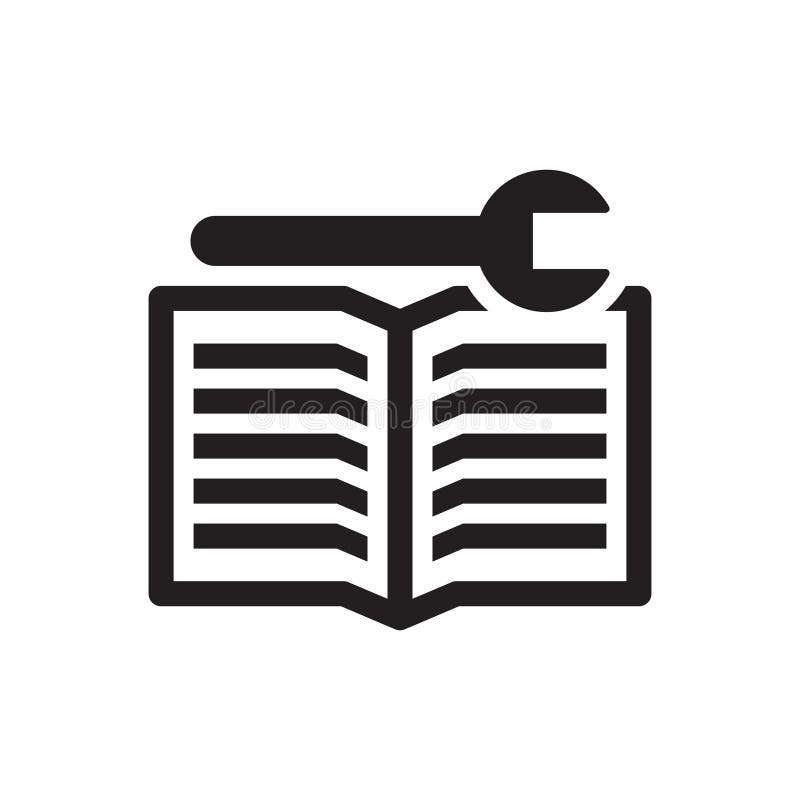 Technical Support Icon - Maintenance Guide Book Icon Stock Vector ...