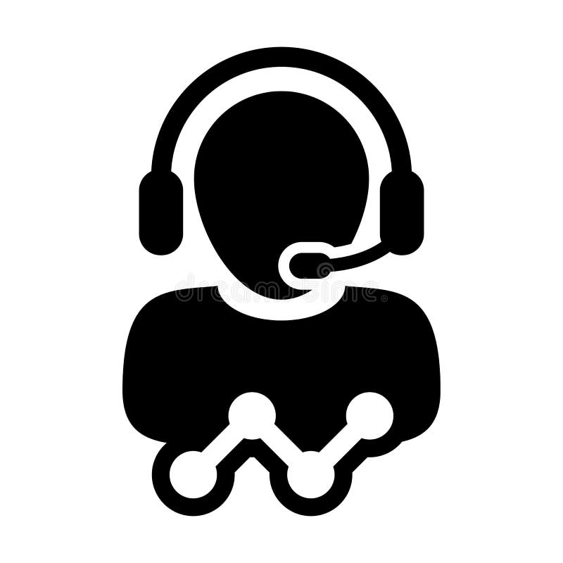 Technical Support Icon Vector Male Data Customer Service Person Profile ...