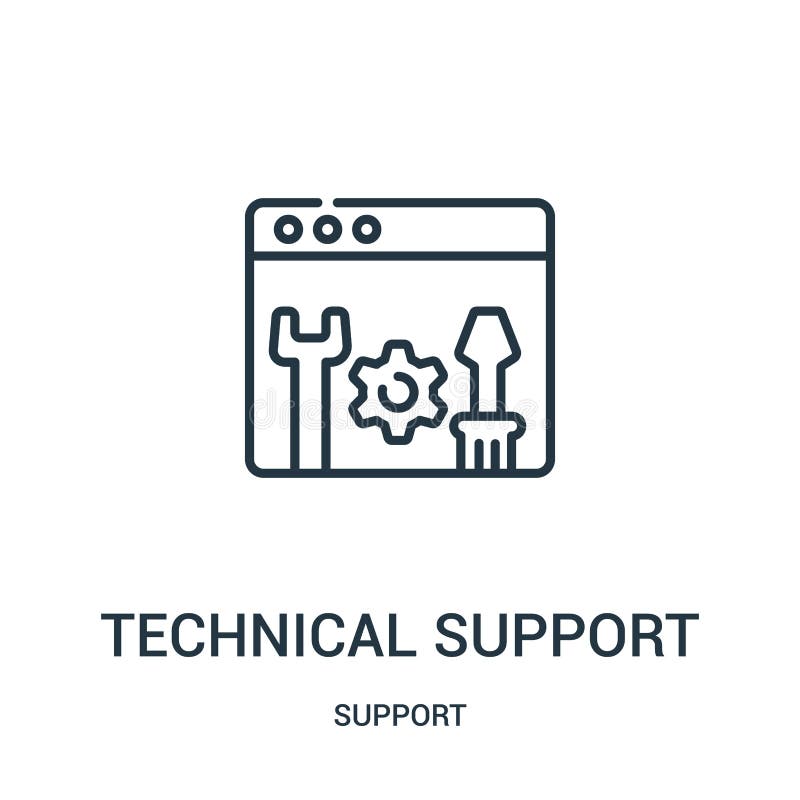 Technical Support Icon Vector From Support Collection Thin Line