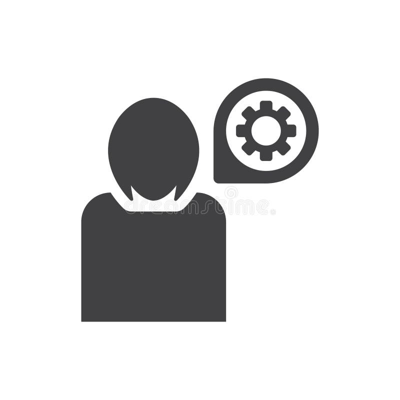 Technical Support Icon - Woman Icon Stock Illustration - Illustration ...