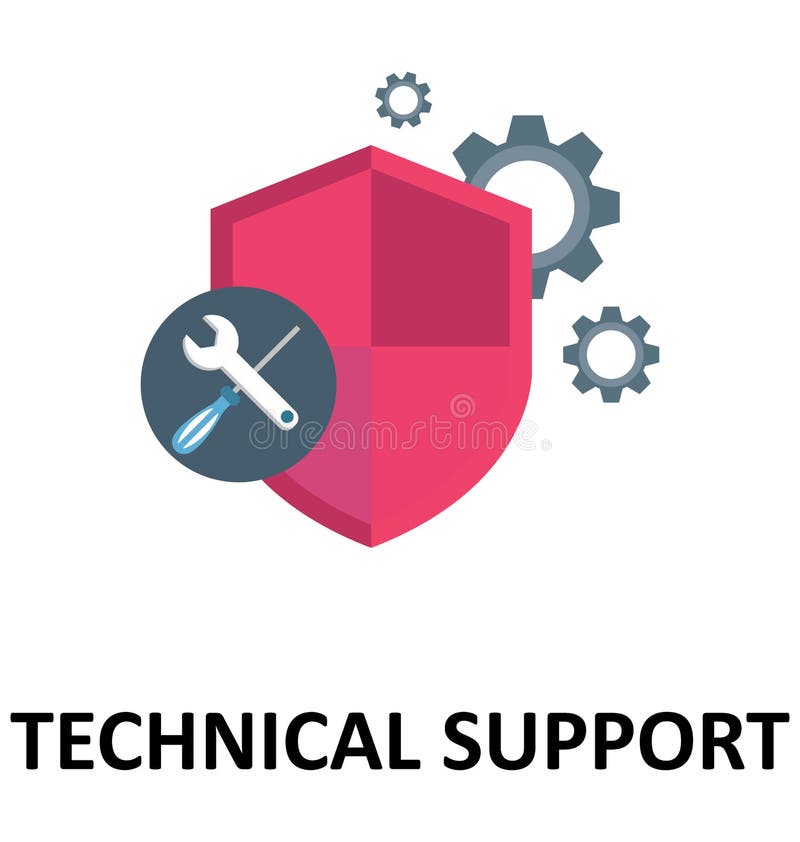 Technical Support Isolated Color Vector Illustration Icon Stock Vector ...
