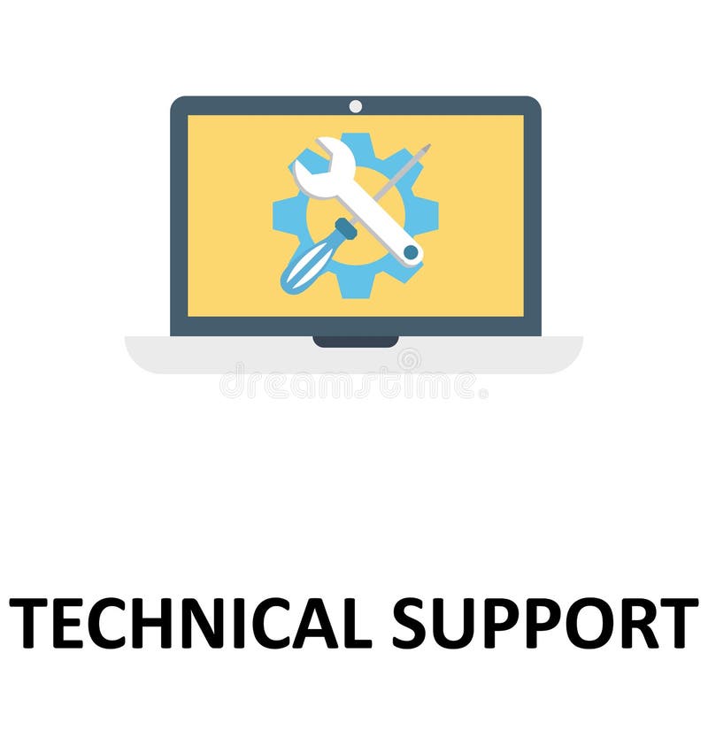 Technical Support Isolated Color Vector Illustration Icon Stock Vector ...
