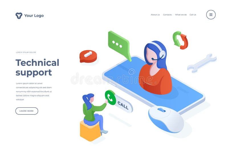 Technical Support Isometric Stock Illustrations – 1,445 Technical ...