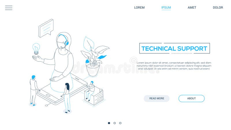 Technical Support Isometric Stock Illustrations – 1,445 Technical ...