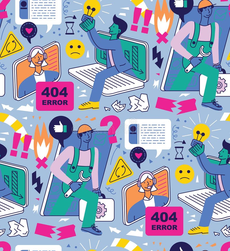 Technical Support Manager Operator Helps Corrects Errors Seamless ...