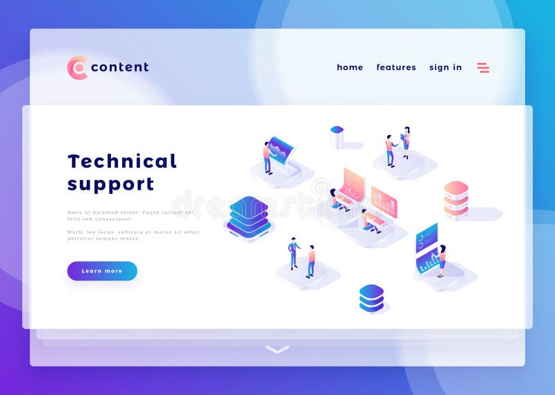 Technical Support Office People and Interact with Computers Stock ...