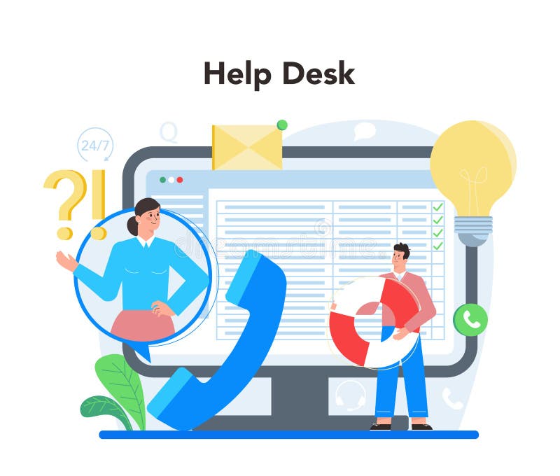 Technical Support Online Service or Platform. Idea of Customer Service ...