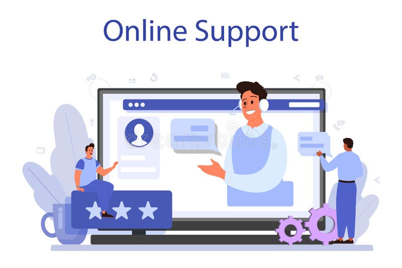 Technical Support Online Service or Platform. Idea of Customer Stock ...
