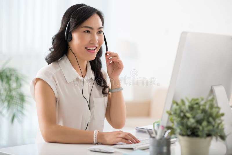 Technical support operator stock photo. Image of lady - 63778954