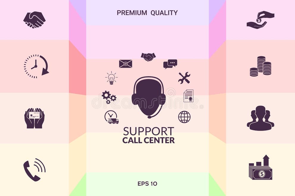 Technical Support Operator Flat Icon. . Graphic Elements for Your ...