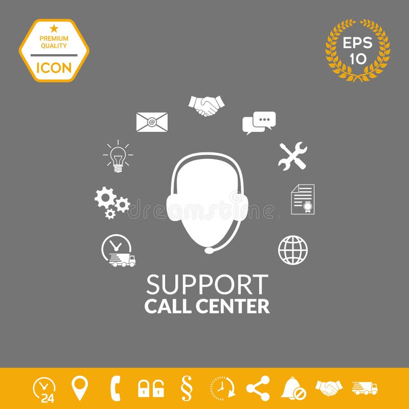 Technical Support Operator Flat Icon. . Graphic Elements for Your ...