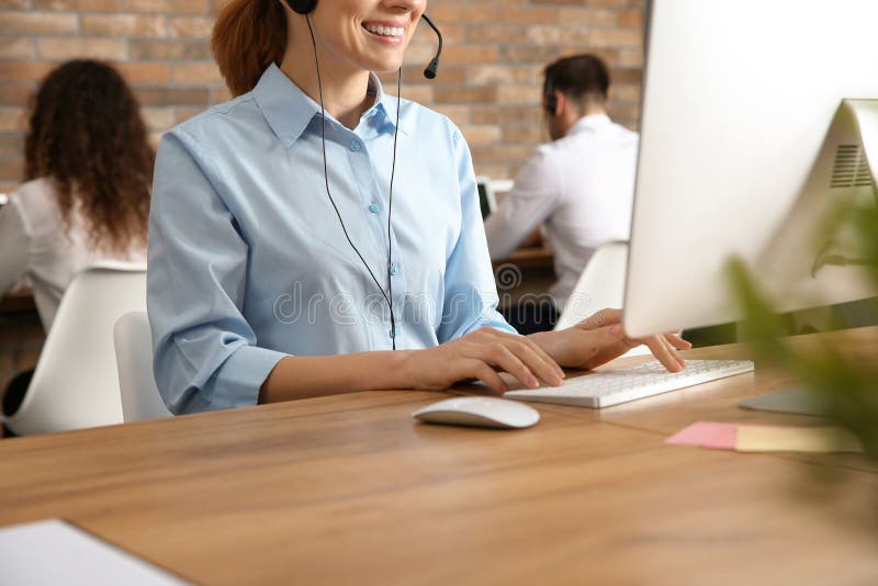 Technical Support Operator with Headset Stock Photo - Image of agent ...