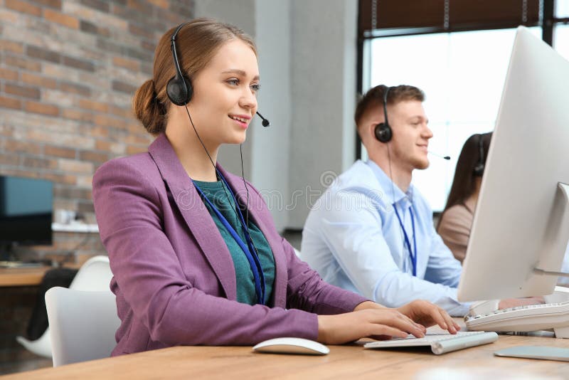Technical Support Team Working in Office Stock Image - Image of help ...