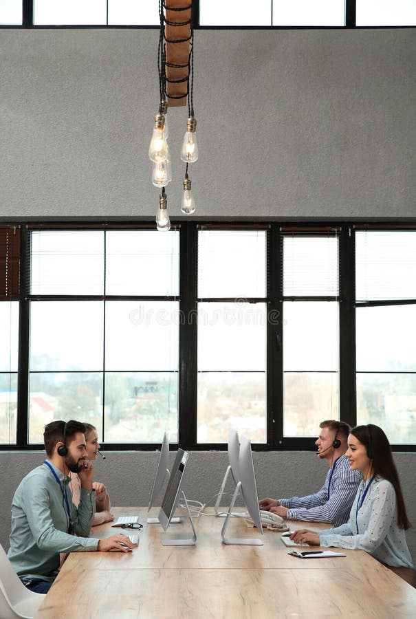 Technical Support Operators Working in Office Stock Photo - Image of ...