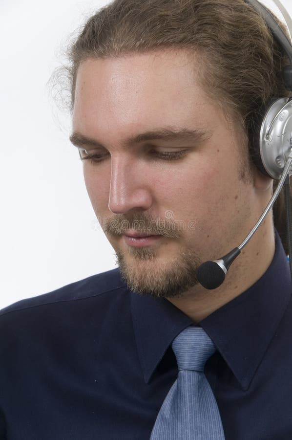 Technical Support Male Service Representative Stock Image - Image of ...