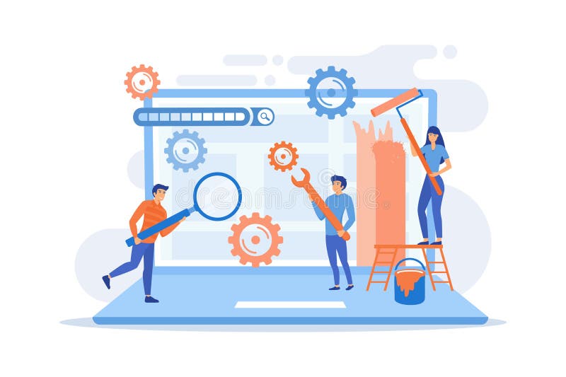 Technical Support, Programming and Coding. Website Maintenance, Stock Vector - Illustration of ...