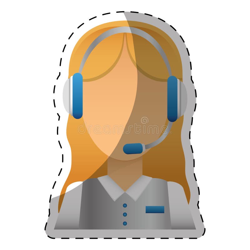Technical Support Representative Icon Stock Illustration - Illustration ...