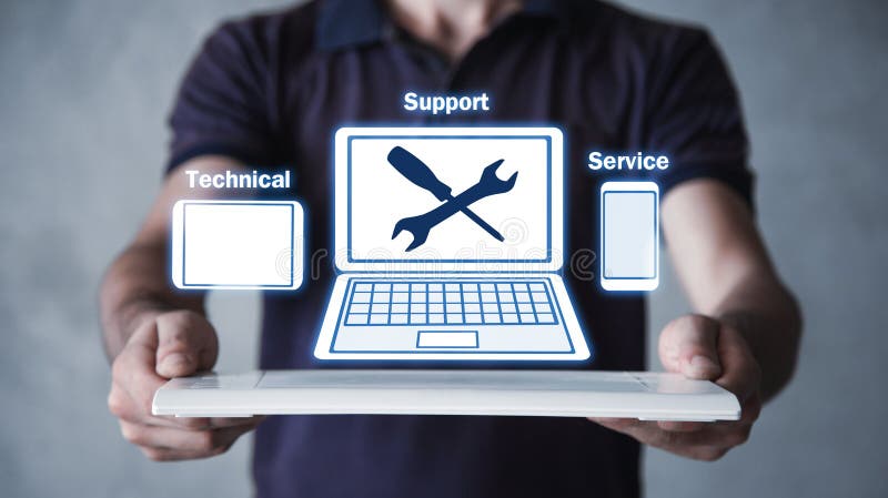 Technical Support Service. Business Technology Stock Photo - Image of ...