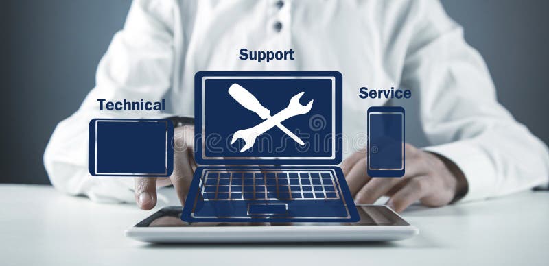 Technical Support Service. Business Technology Stock Image - Image of ...