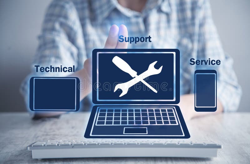 Technical Support Service. Business Technology Stock Image - Image of ...