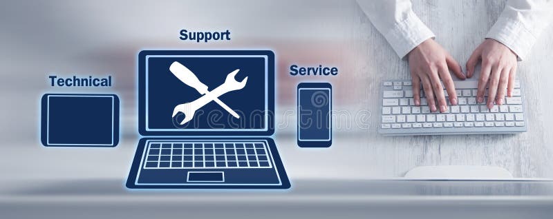 Technical Support Service. Business Technology Stock Image - Image of ...