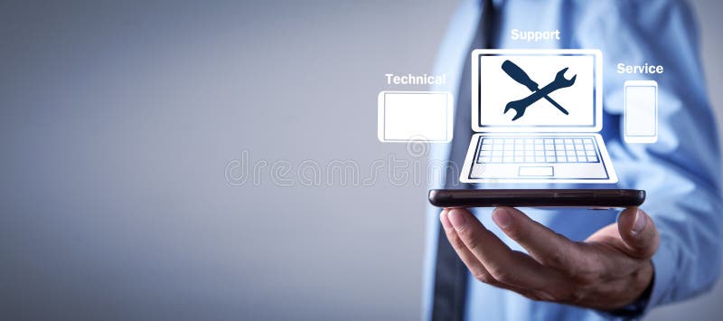 Technical Support Service. Business Technology Stock Image - Image of ...