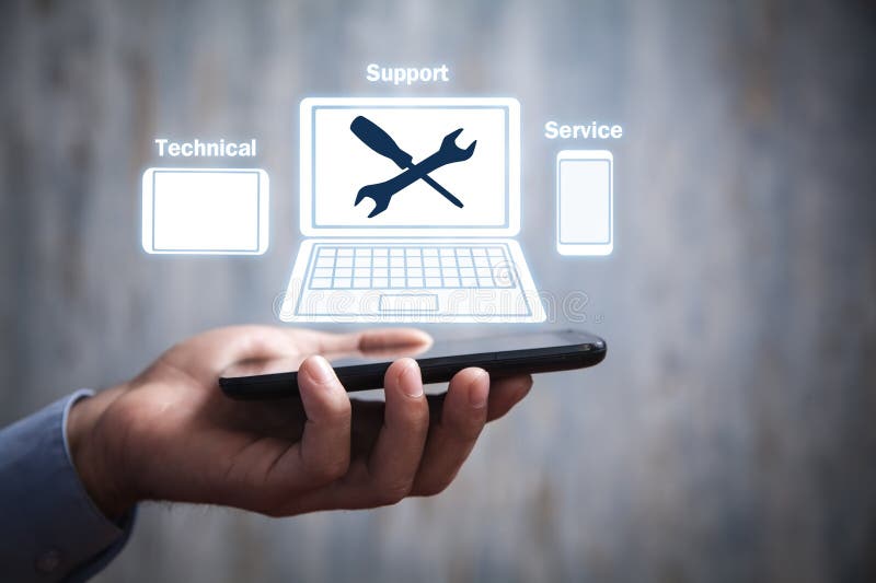 Technical Support Service. Business Technology Stock Photo - Image of ...