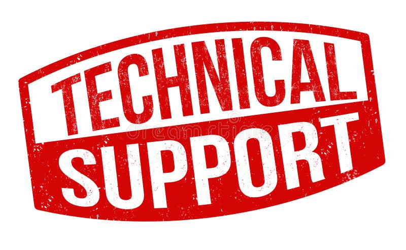Technical Support Sign or Stamp Stock Vector - Illustration of design ...