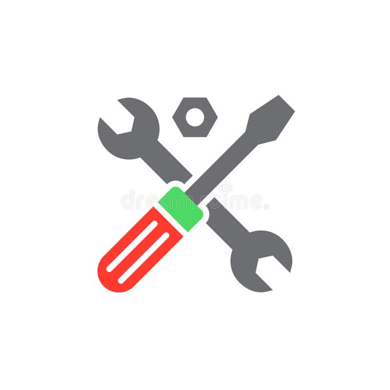 Technical Support Symbol. Tools Icon Vector, Filled Flat Sign, S Stock ...