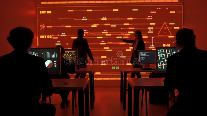 Technical Support Team in Control Room. it Specialists at the Security ...