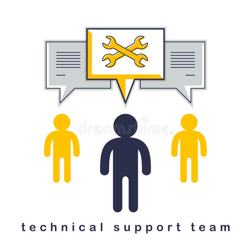 Technical Support Team Stock Vector Illustration Of Round 259442166