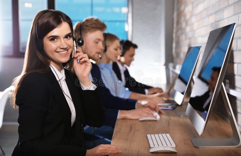 Technical Support Team Working in Office Stock Image - Image of help ...