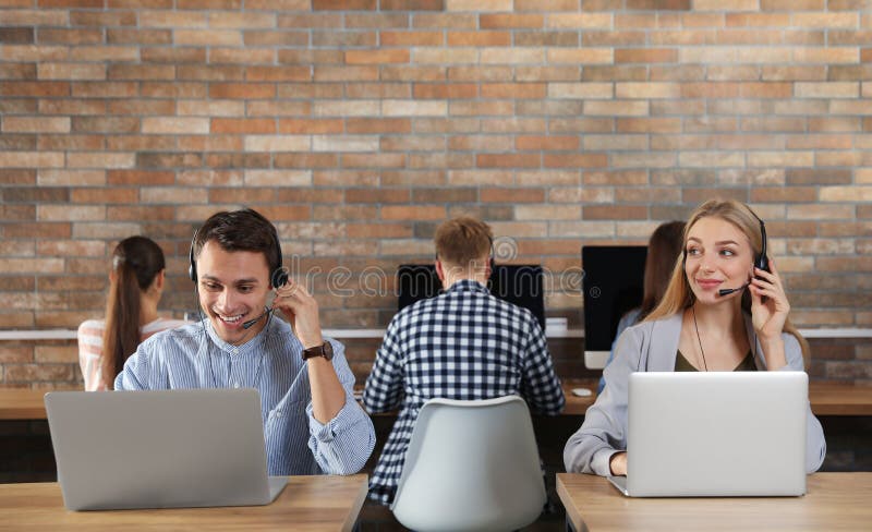 Technical Support Team Working Stock Photo - Image of employee, hotline ...