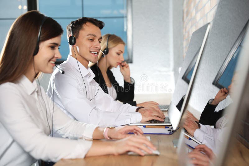 Technical Support Team Working in Office Stock Photo - Image of female ...