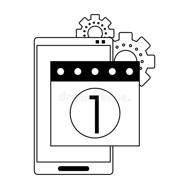 Technical Support Technology in Black and White Stock Vector ...