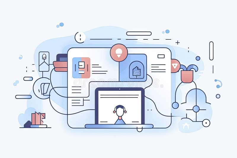 Technical Support Template Concept Flat Design Icon. Hotline Stock ...