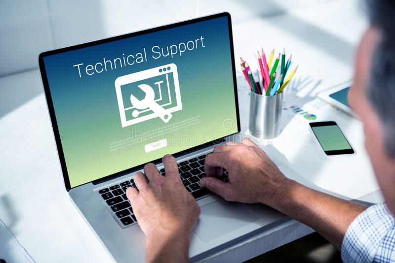 Composite Image of Technical Support Text with Tool Stock Photo - Image ...