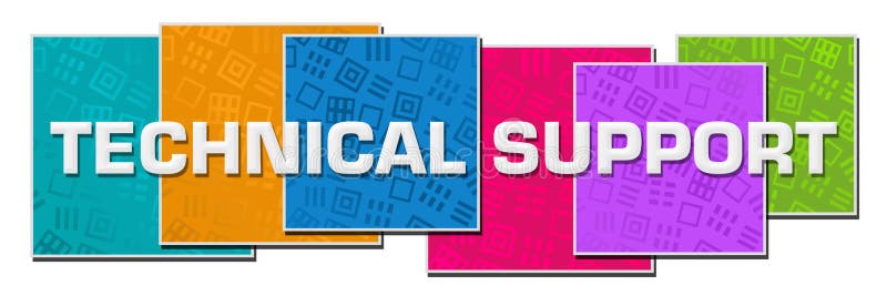 Technical Support Blue Green Business Symbols Texture Horizontal Stock ...