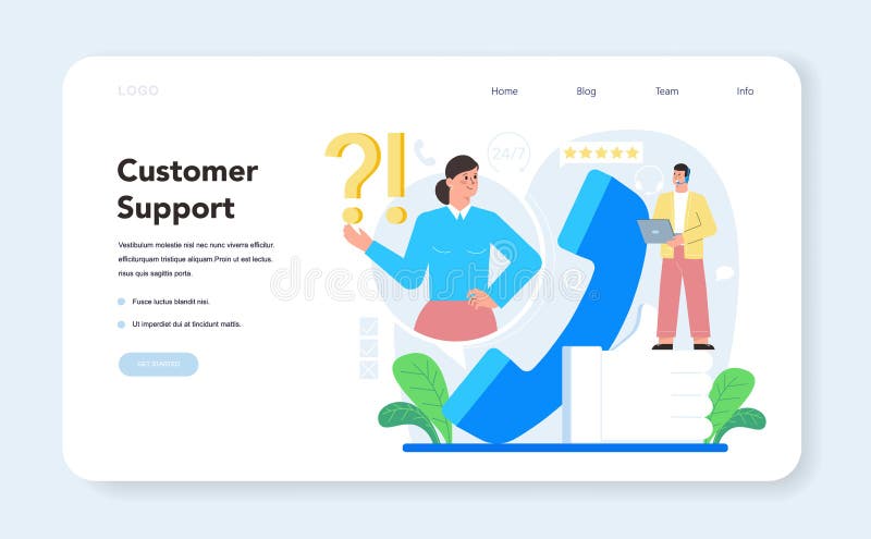 Technical Support Web Banner or Landing Page. Idea of Customer Service ...
