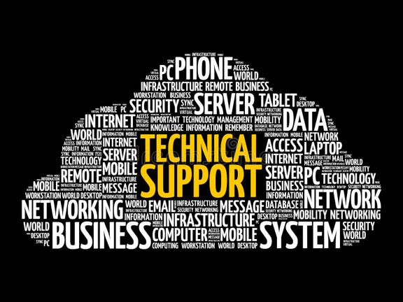 Technical Support Word Cloud Collage Stock Illustration - Illustration ...