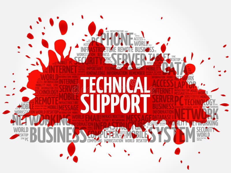 Technical Support Word Cloud Stock Illustration - Illustration of ...